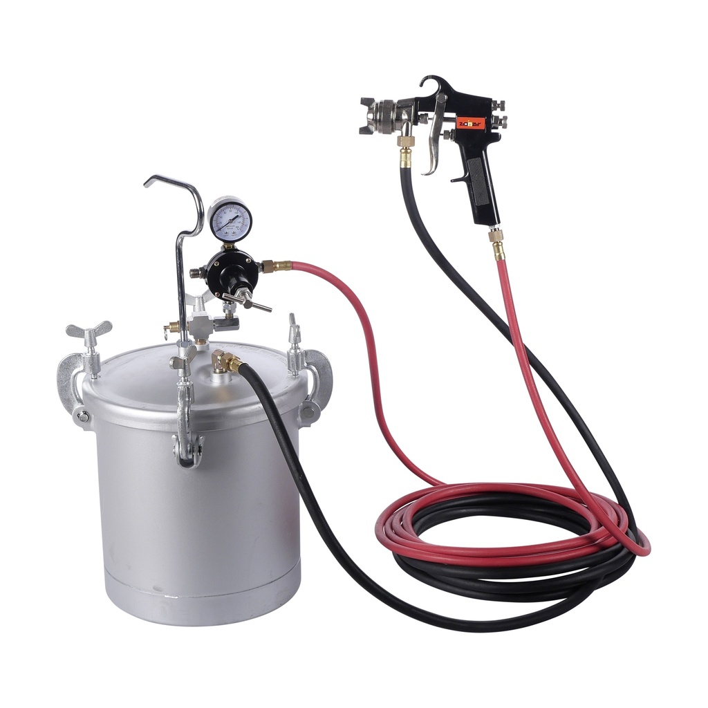 Paint tank 10 liter with spray gun | Valkenpower